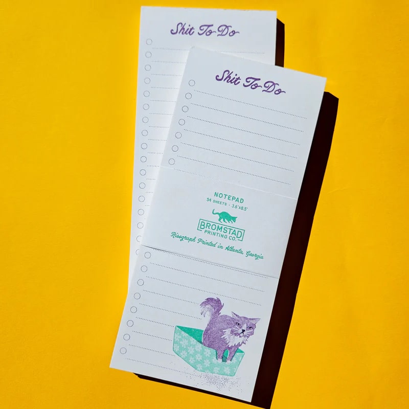 Bromstad Printing Co. Shit To Do Risograph Notepad – Beautyhabit