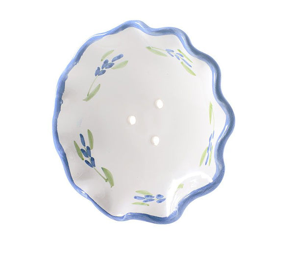 Handmade and Hand Painted French Round Soap Dish | Beautyhabit