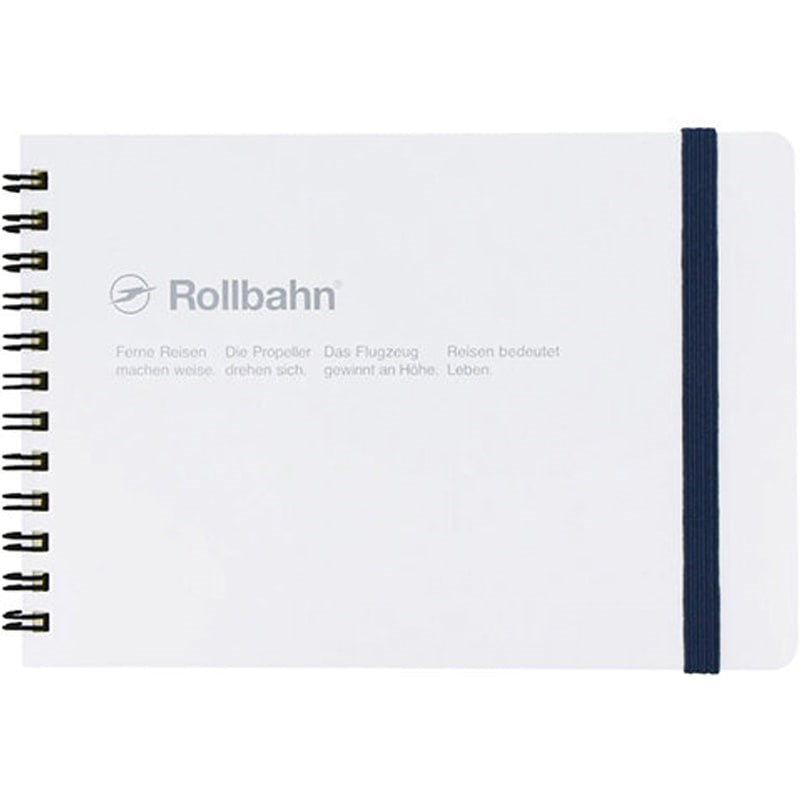 Rollbahn Large Horizontal Spiral Notebook – White | Beautyhabit